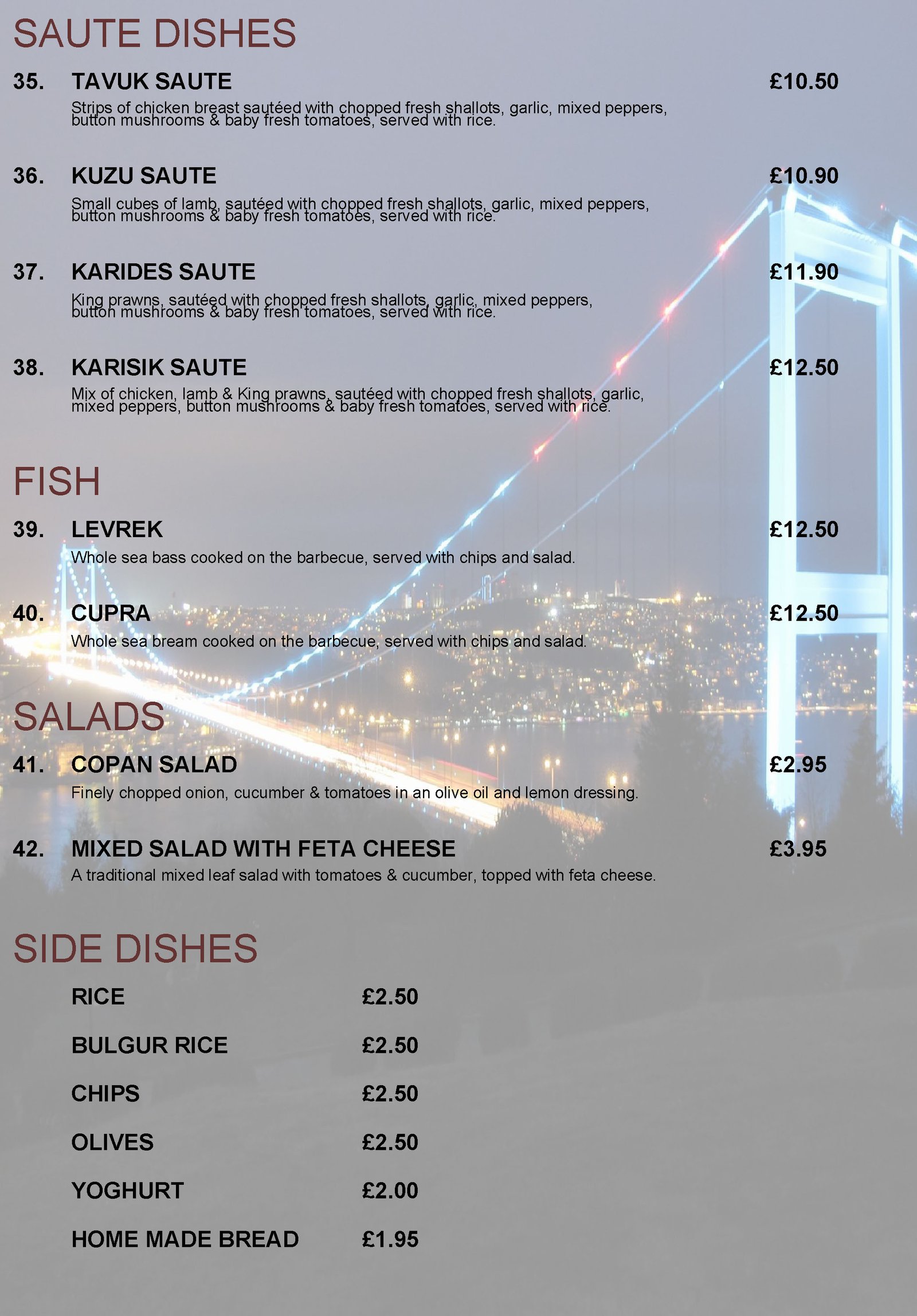 main_menu_istanbul - Istanbul Turkish Restaurant - Honiton 01404 44334